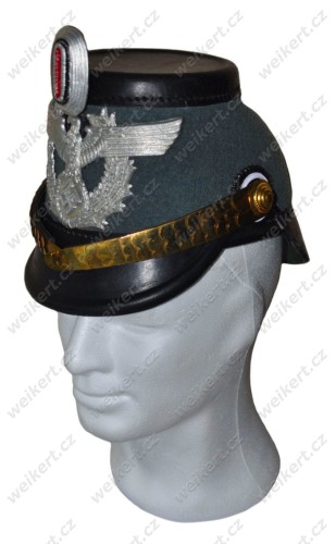 III Reich - kožené německé policie důstojnické shako - Schutzpolizei ...